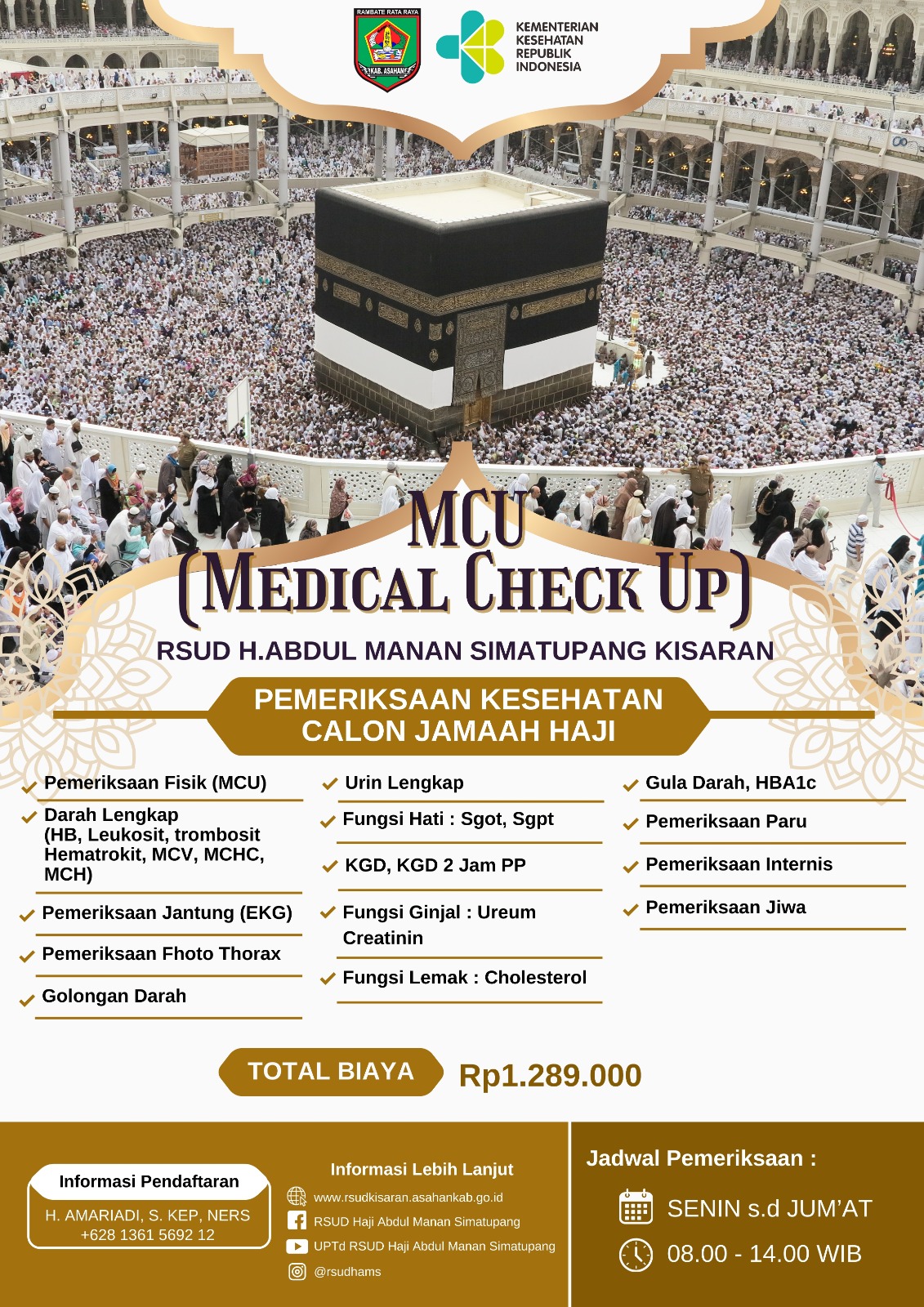 Kadis Kesehatan Asahan Tak Akui Tunjuk RSUD HAMS sebagai Tempat MCU Calon Jemaah Haji 2025 ...